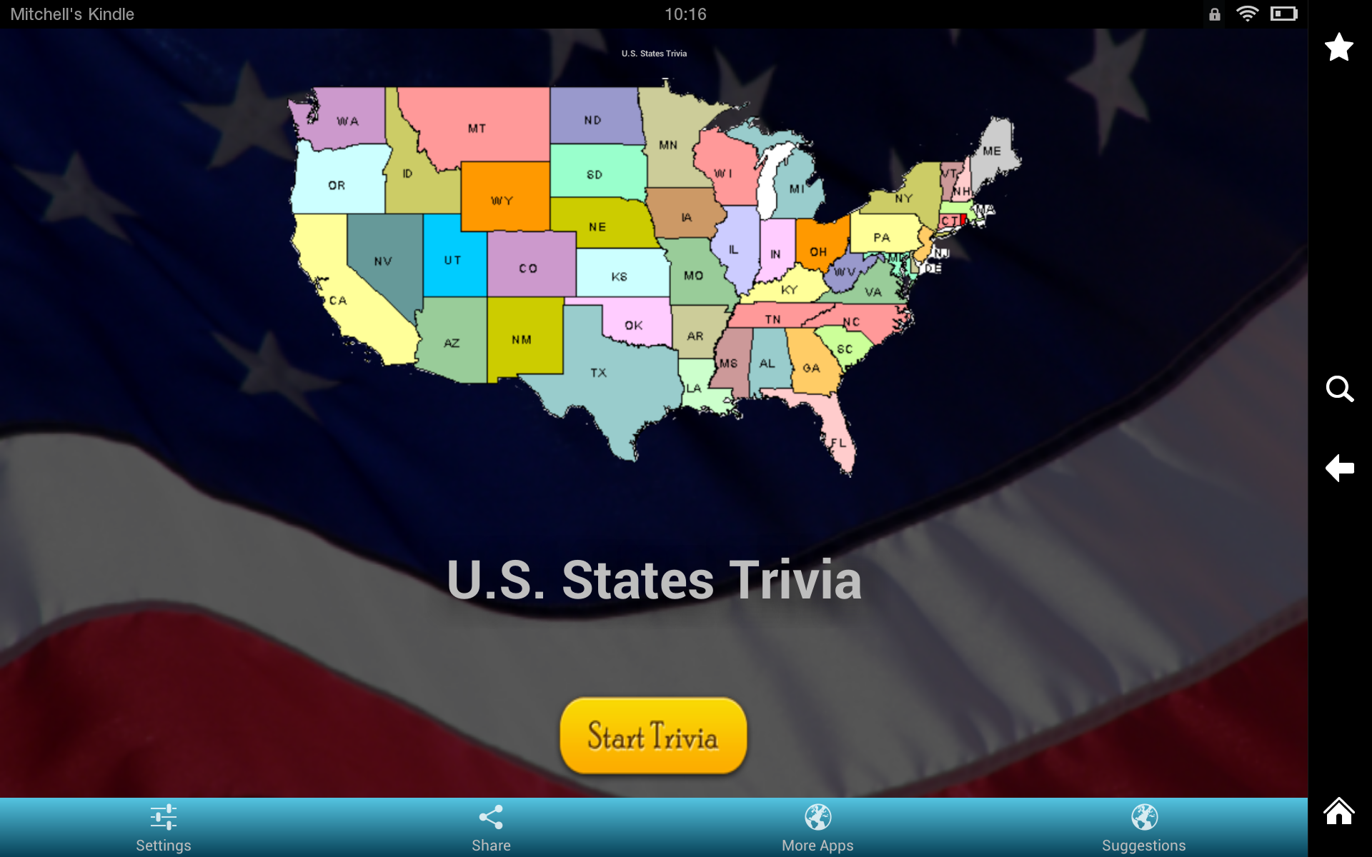 U.S. States Trivia - App on Amazon Appstore