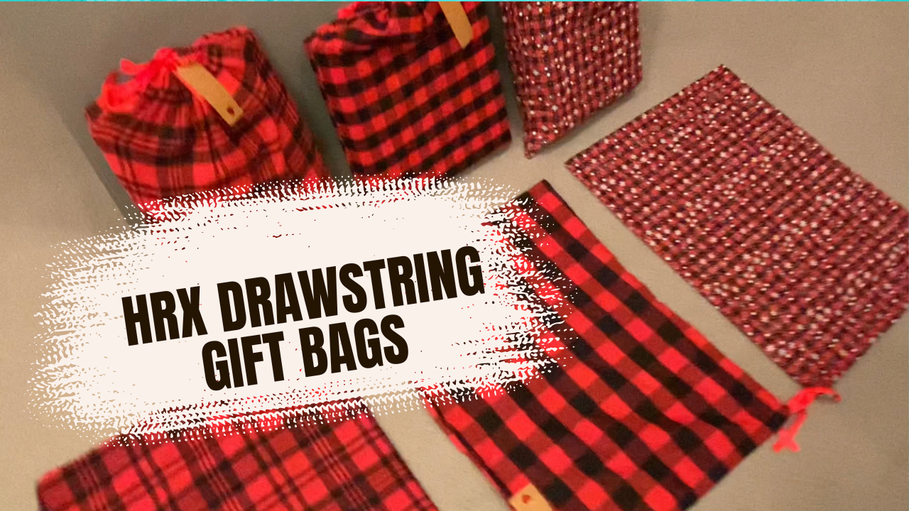 Watch HRX Big Fabric Reusable Drawstring Gift Bags on Amazon Live
