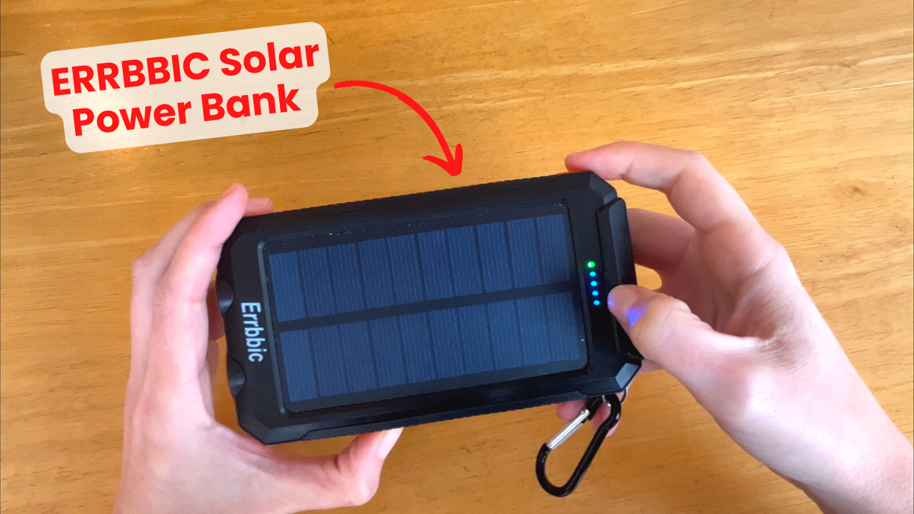 Watch ERRBBIC Solar Charger Power Bank on Amazon Live