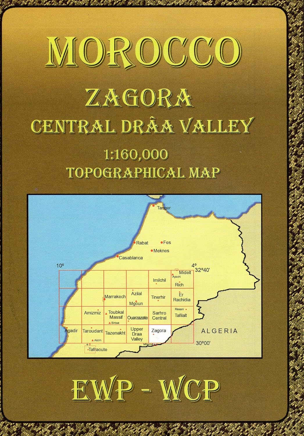 Atlas Mountains Morocco Maps: Zagora Topographical Map: Central Draa ...