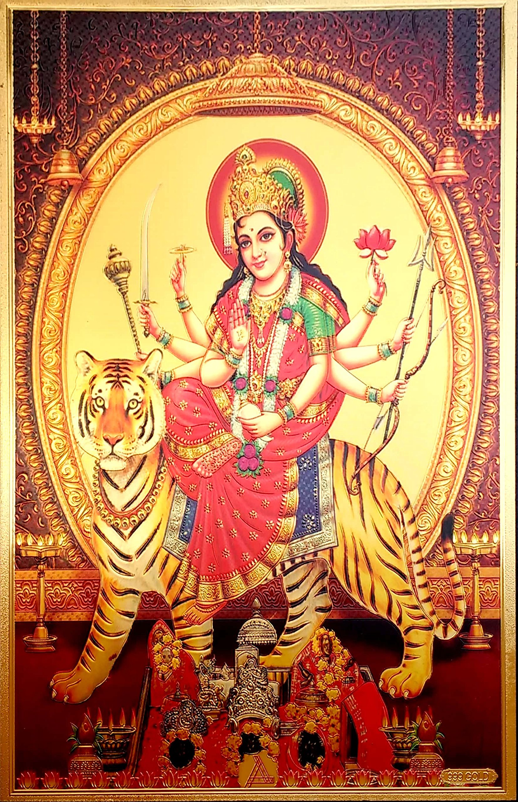 Buy ADA Handicraft Hindu Goddess Maa Durga Photo Poster for Pooja ...