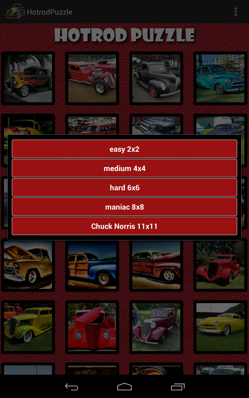 Hot Rod puzzle - Application sur Amazon Appstore
