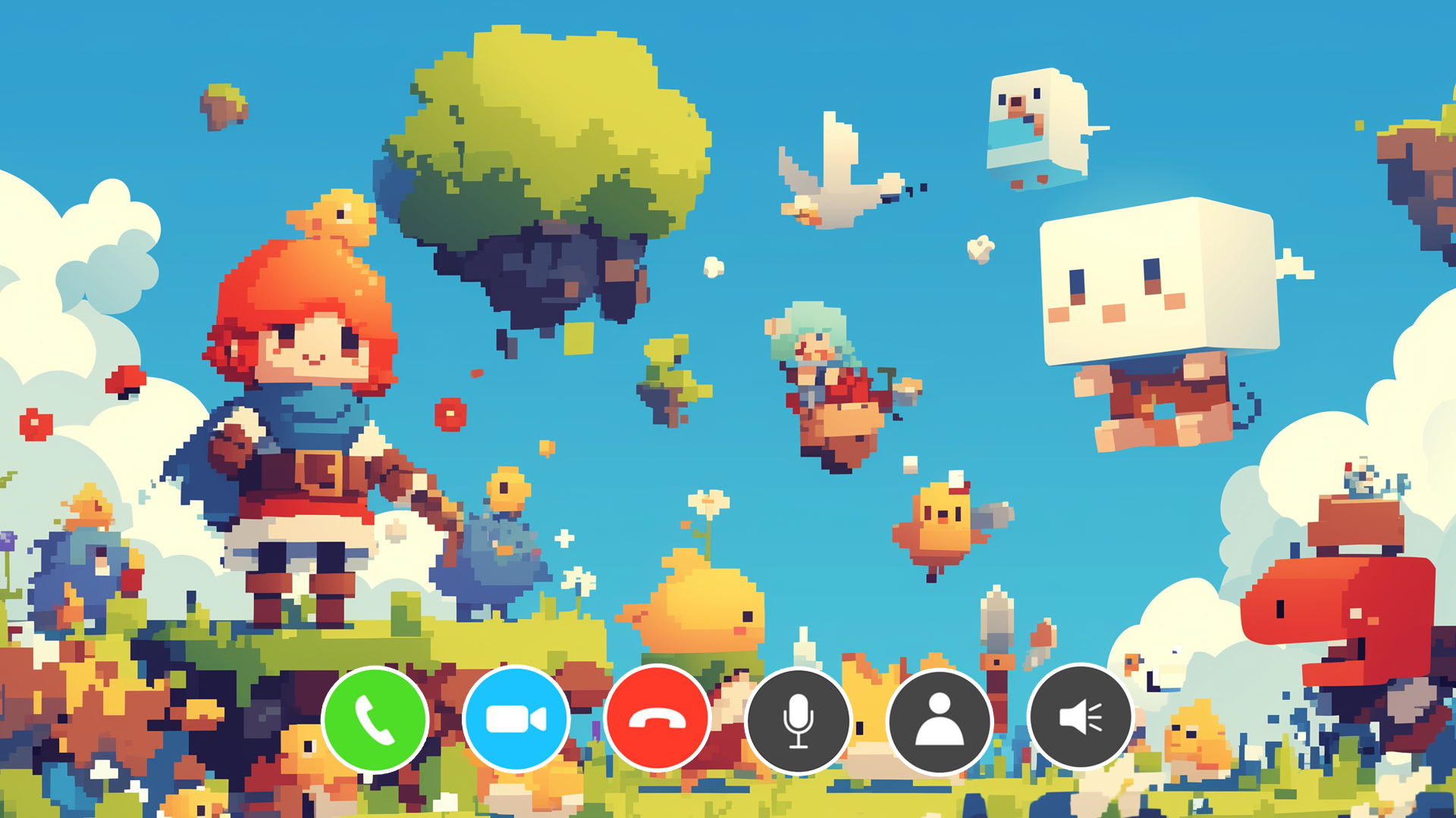 Pixel Crafty & Cute Pixel Cartoon Video Calls with Multiple Characters ...