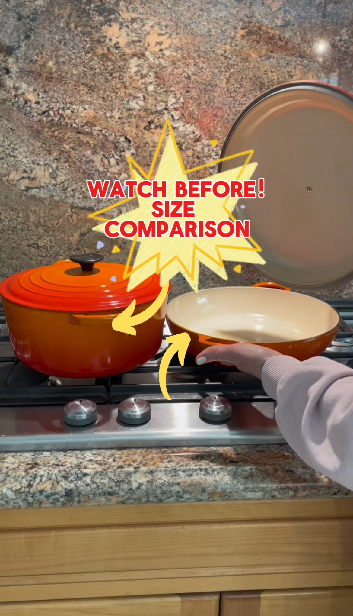 Watch Watch! Le Creuset, Size Comparison Braiser & Dutch Oven on Amazon ...