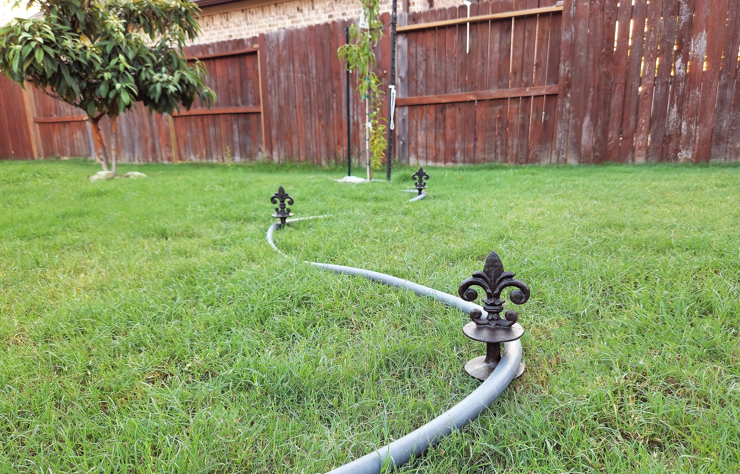 Snapklik.com : Lulu Decor, Antique Black Cast Iron Garden Fleur De Lis ...