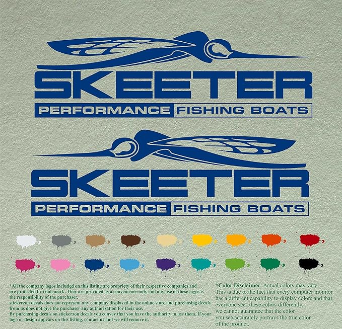 Amazon.com: Pair 12" Skeeter Performance Compatible Replacement Decals ...