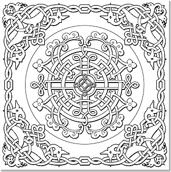 free celtic design coloring book pages