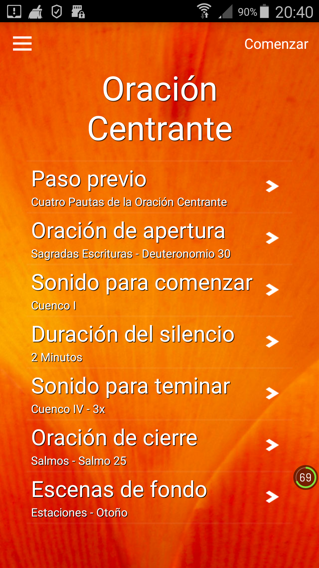 Aplicación Oración Centrante en Amazon Appstore