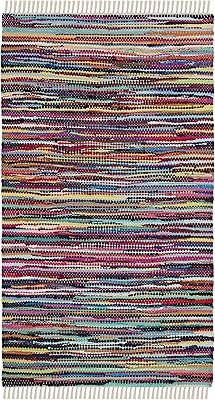 Amazon.com: Ekakshx Multi Color Chindi Rag Rug 4X6' | Hand Woven Rug ...