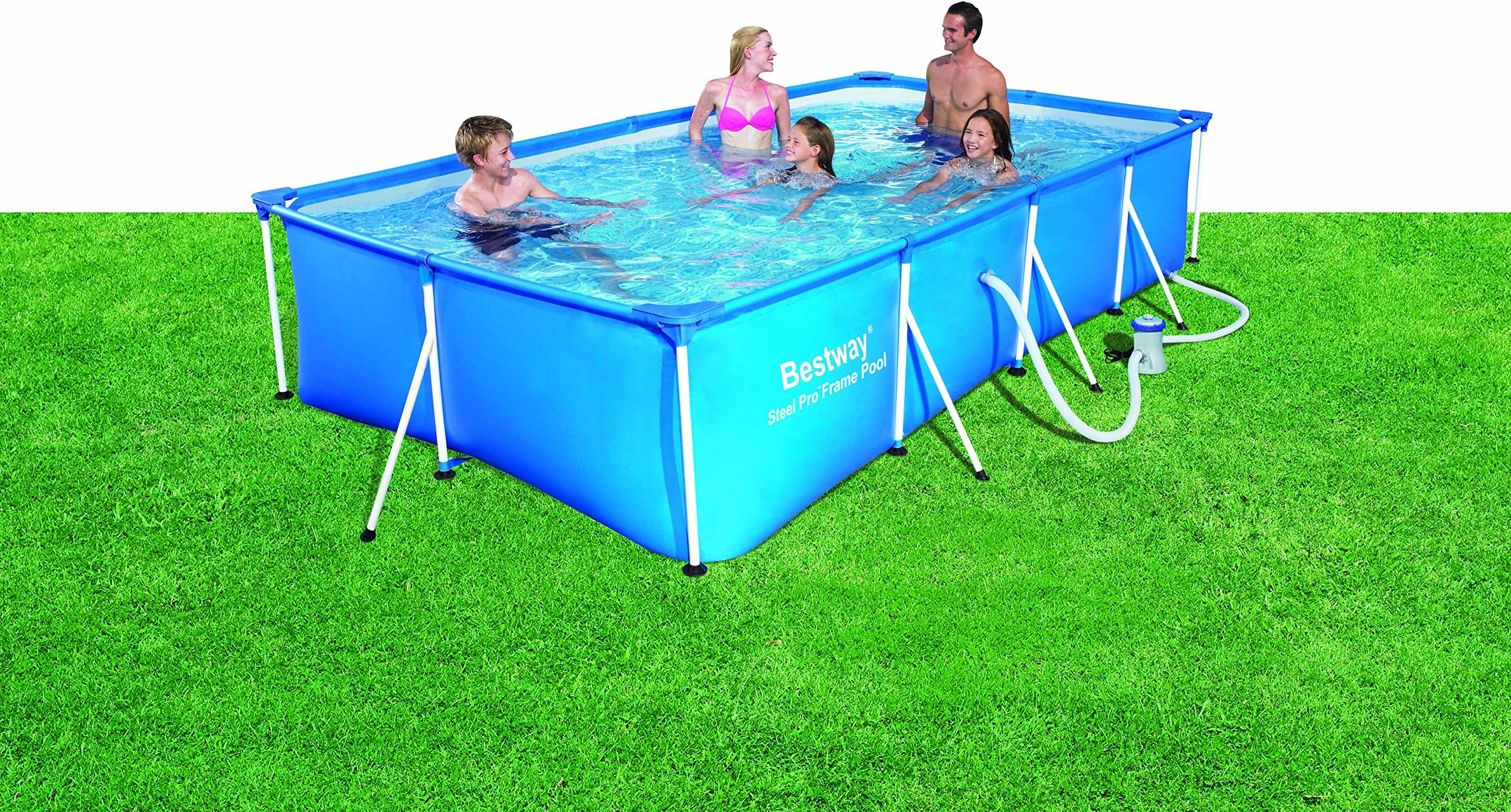 Bestway Steel Pro Max | Metal Frame Above Ground Pool, Family Outdoor ...
