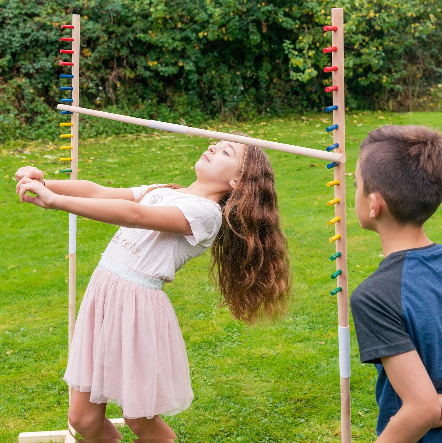 Toyrific Garden Games Wooden Limbo Set, Family Outdoor Games – BigaMart