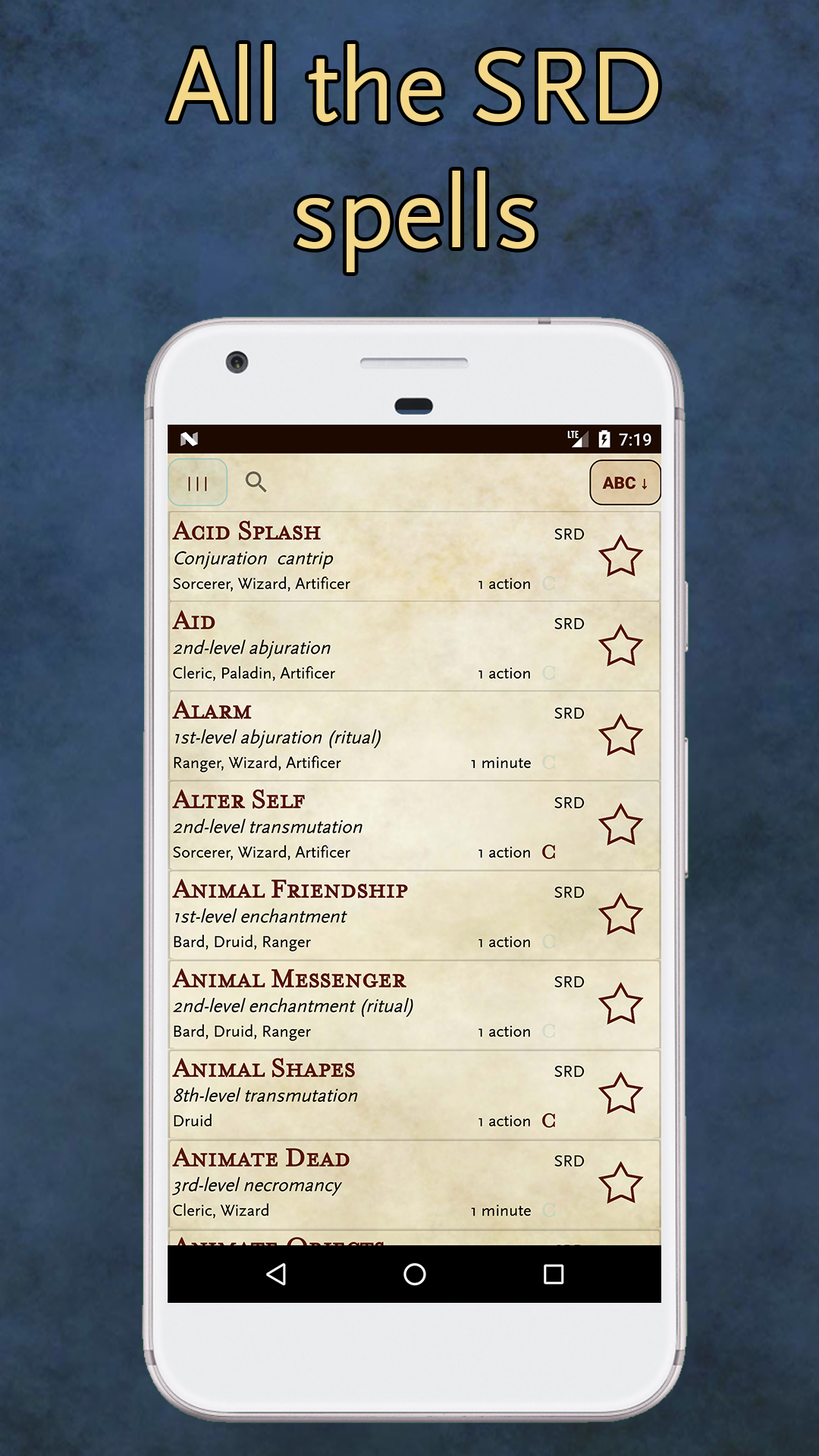 5e Spells - App on Amazon Appstore