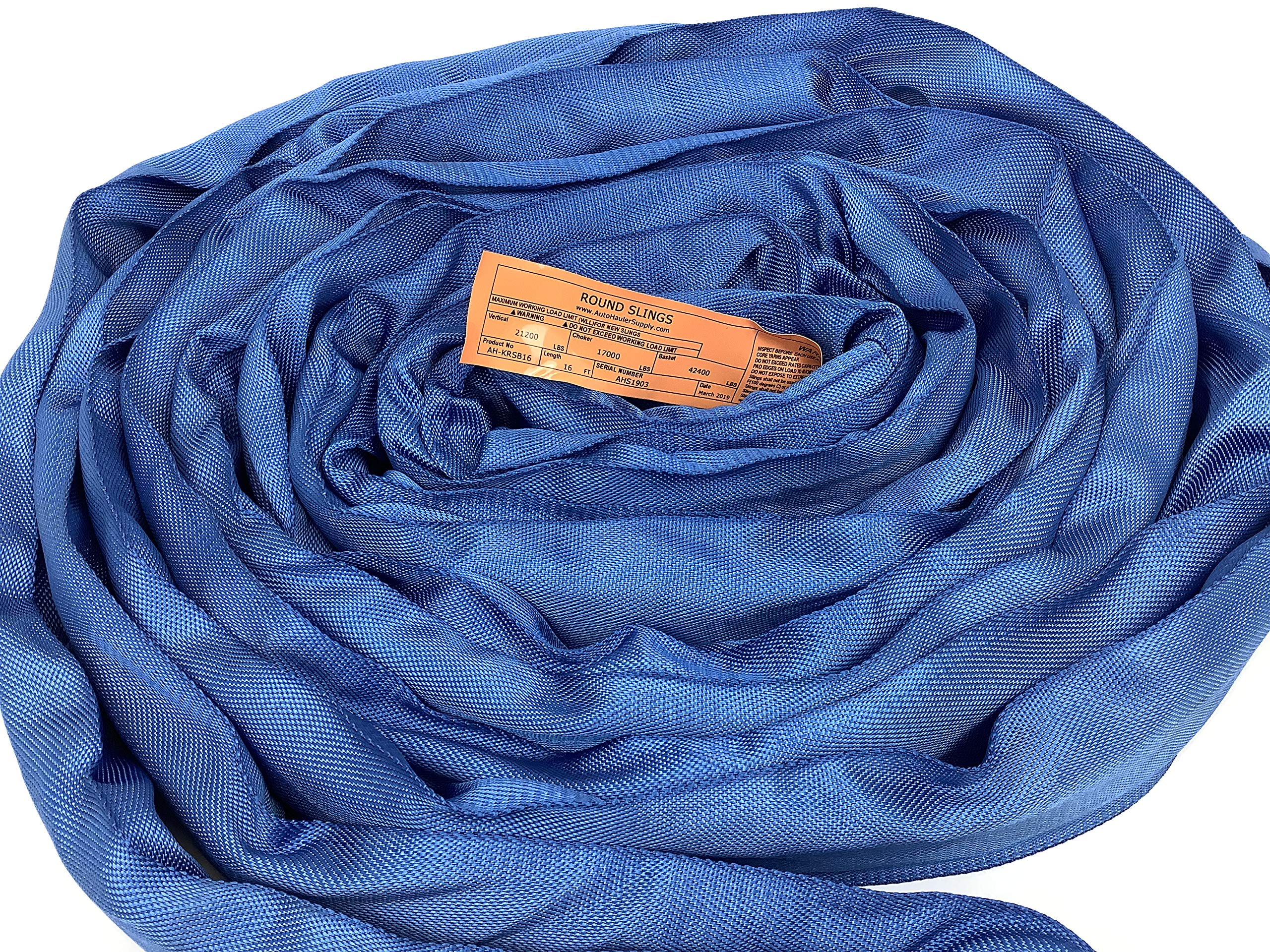 WLL 8T Polyester Round Slings, 8000kg Textile Endless Round Lifting ...