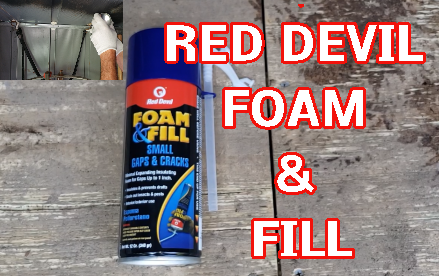 Watch Foam filling my shed with Red Devil Foam & Fill on Amazon Live