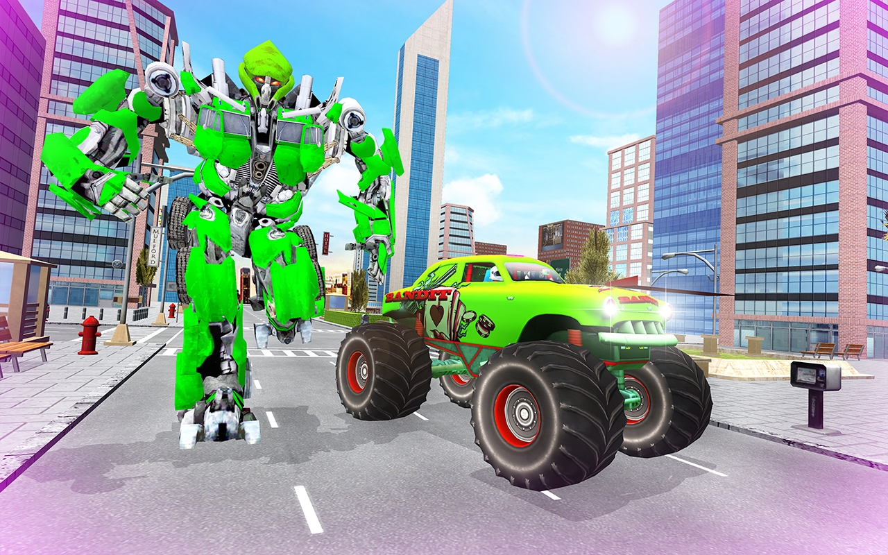 Monster robot car transform: robot shooting war - App on Amazon Appstore