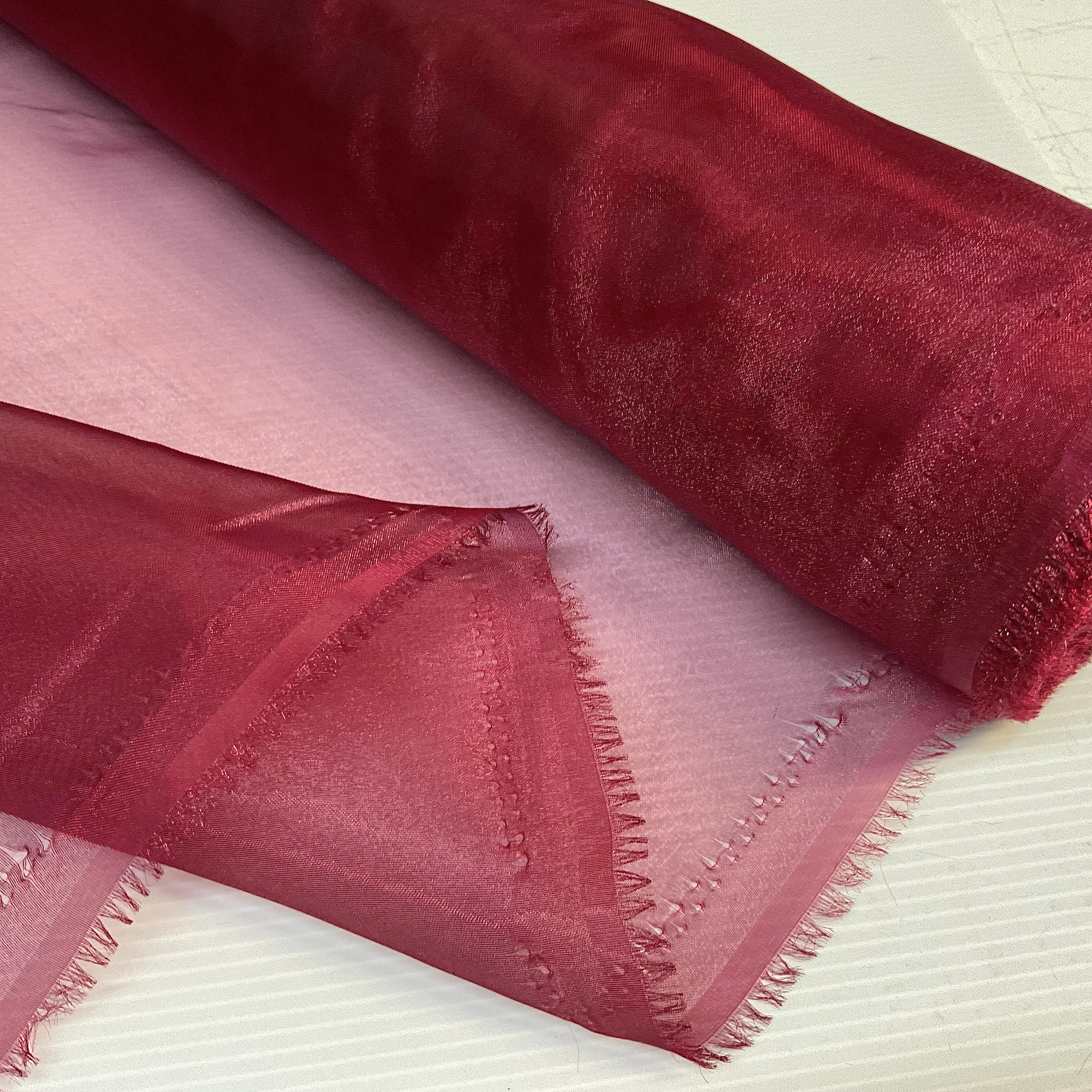 Maroon 5 Meter Pack Plain Sheer Lightweight Organza Voile Drape Curtain ...