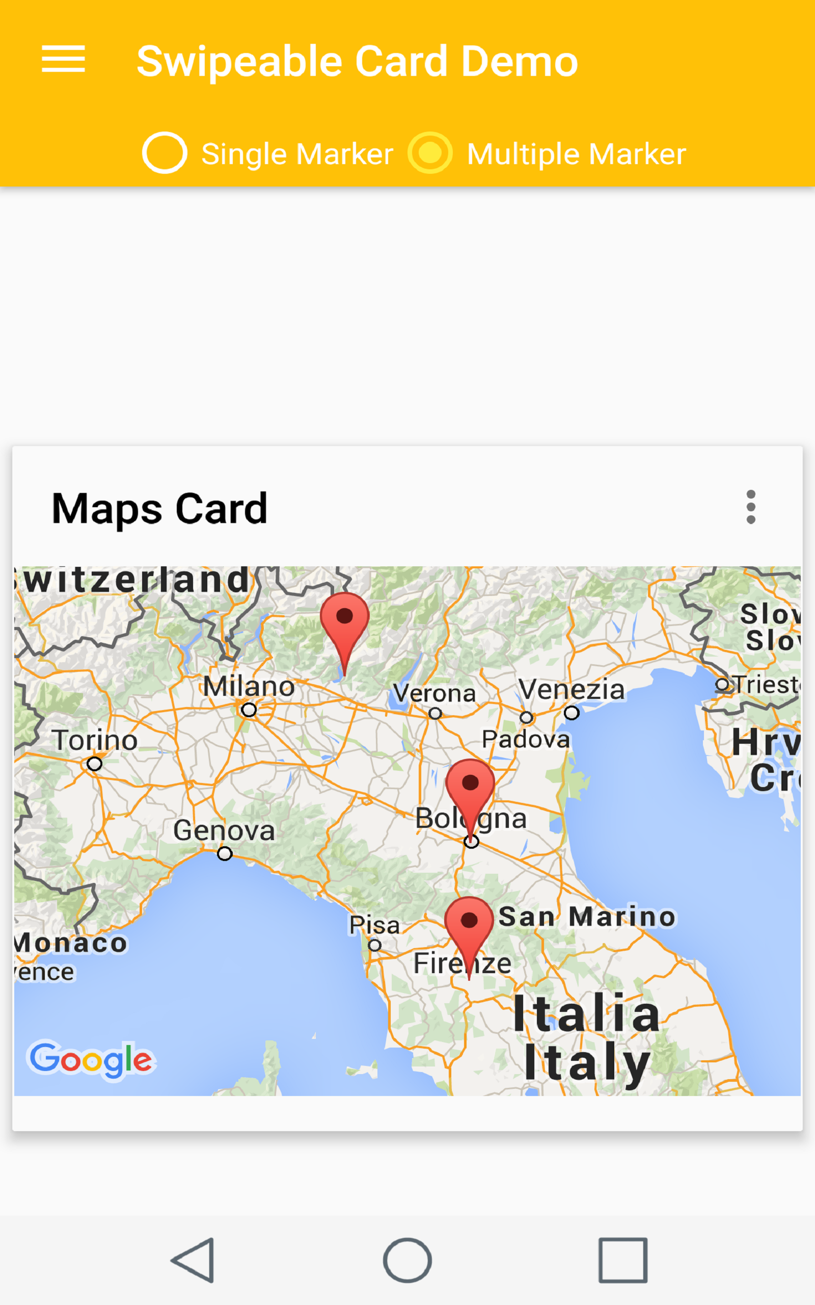 Swipeable Card Demo-Amazonアプリストアのアプリ