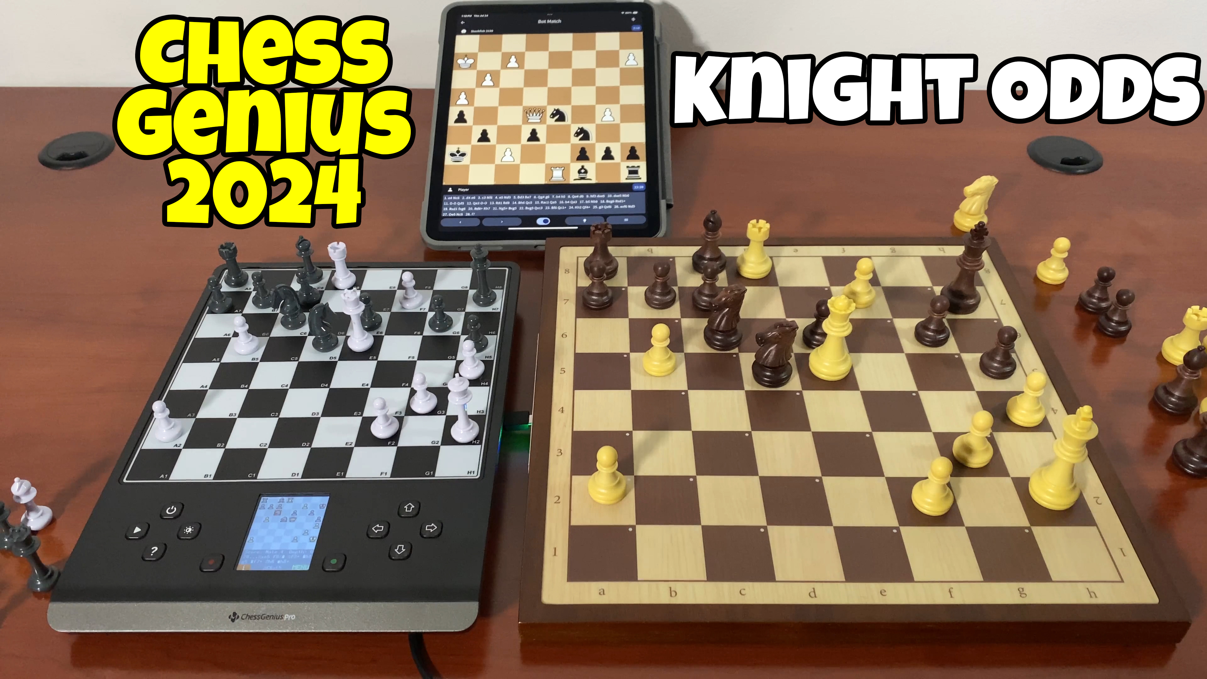 Watch Chessnut Air Knight Odds vs Chess Genius Pro 2024 on Amazon Live