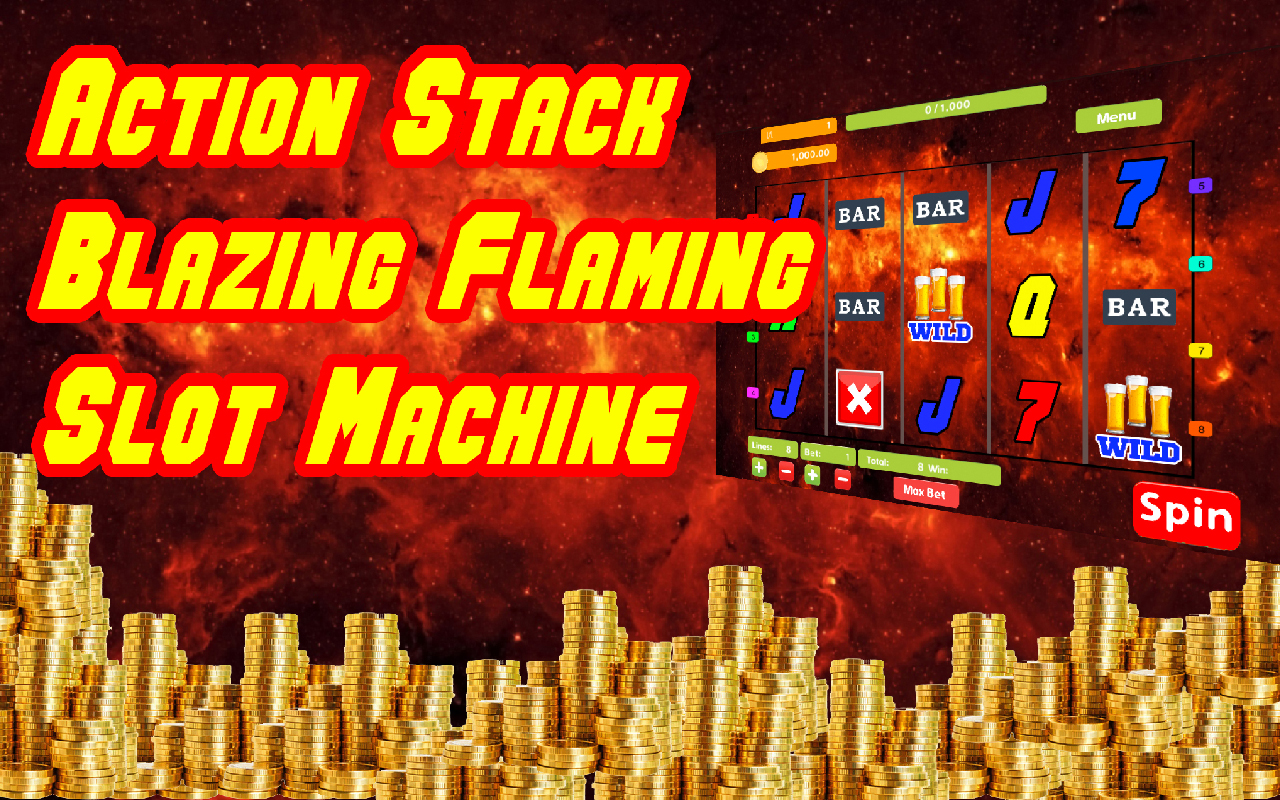 Action Stack Blazing Flaming 7s Casino Slot Machine Poker Machine Free ...