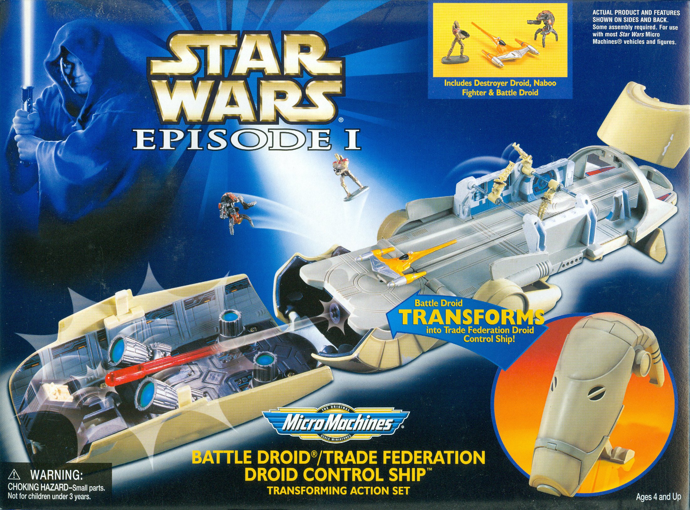 Hasbro Star Wars MicroMachines Battle Droid Transforms to Trade ...