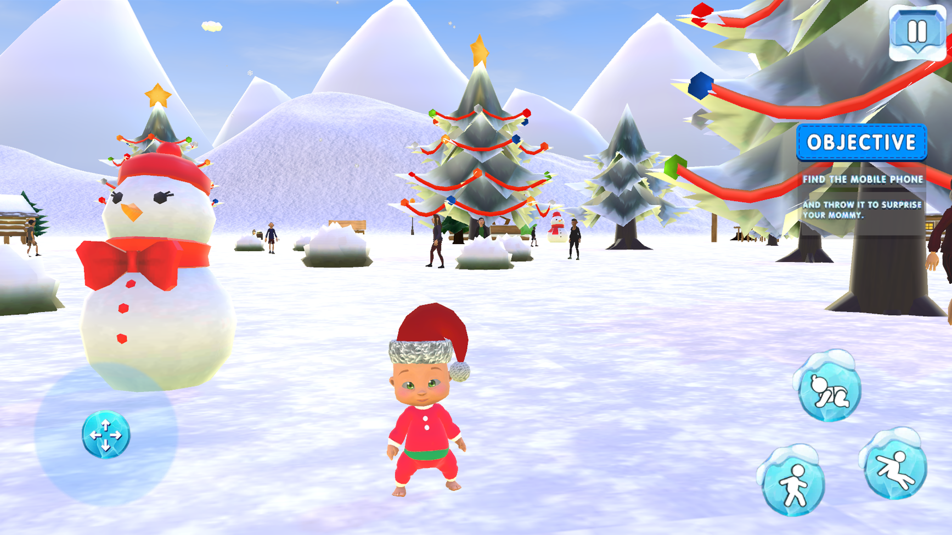 Naughty Santa Baby Simulator 3D Games - Virtual Baby Prank Christmas ...