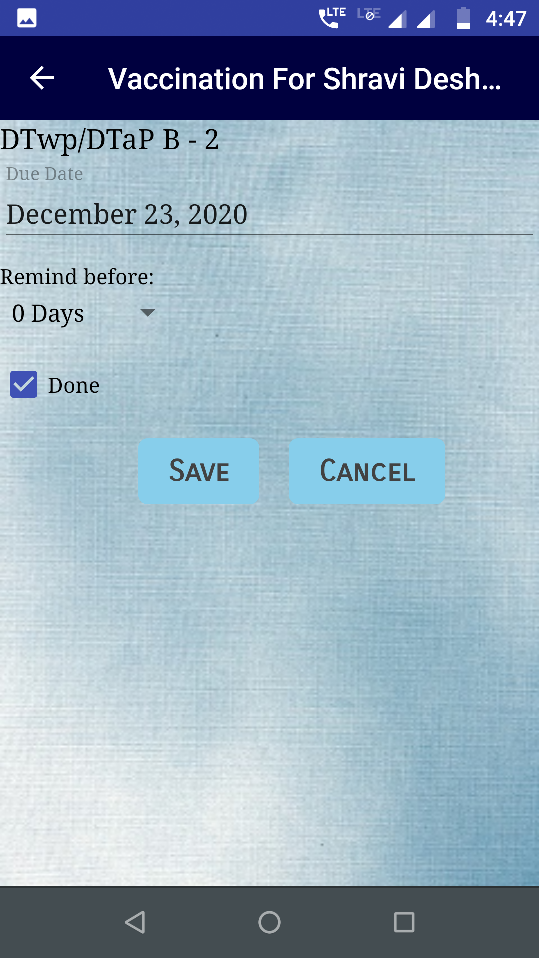 VDD Baby - Vaccination Reminder ,Daily Needs,Diary - App on Amazon Appstore