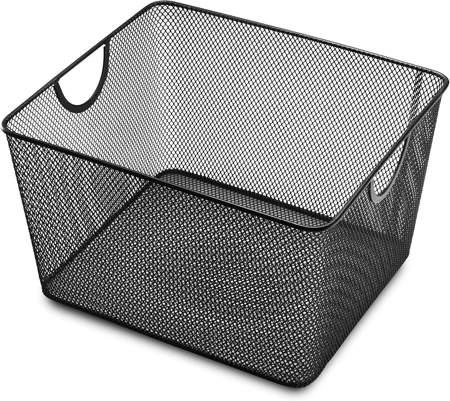 6 Pack L X 12 In W X 10 8 In H Ybm Home Wire Mesh Open Bin Black 15 In