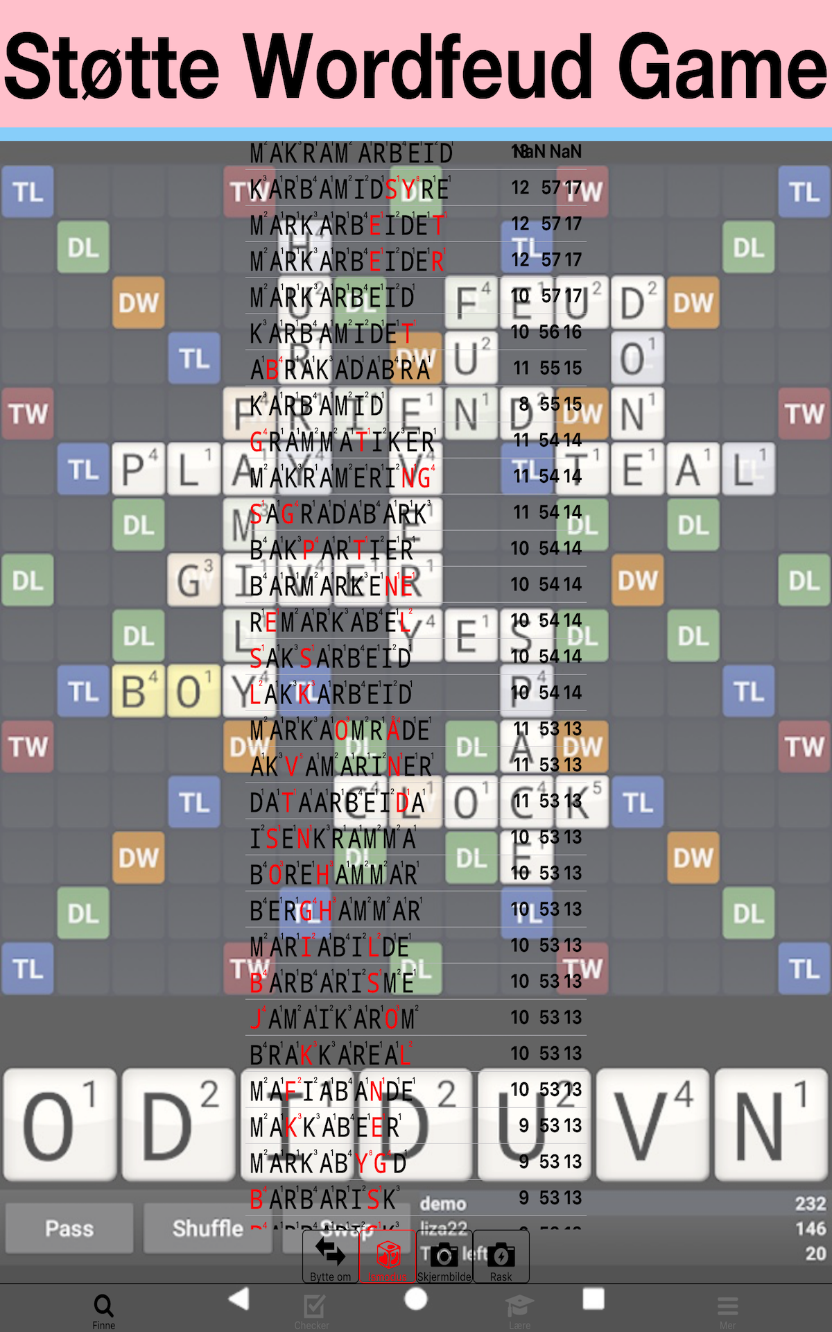 Norwegian/norsk Wordfeud Cheat:www.amazon.com:Appstore for Android