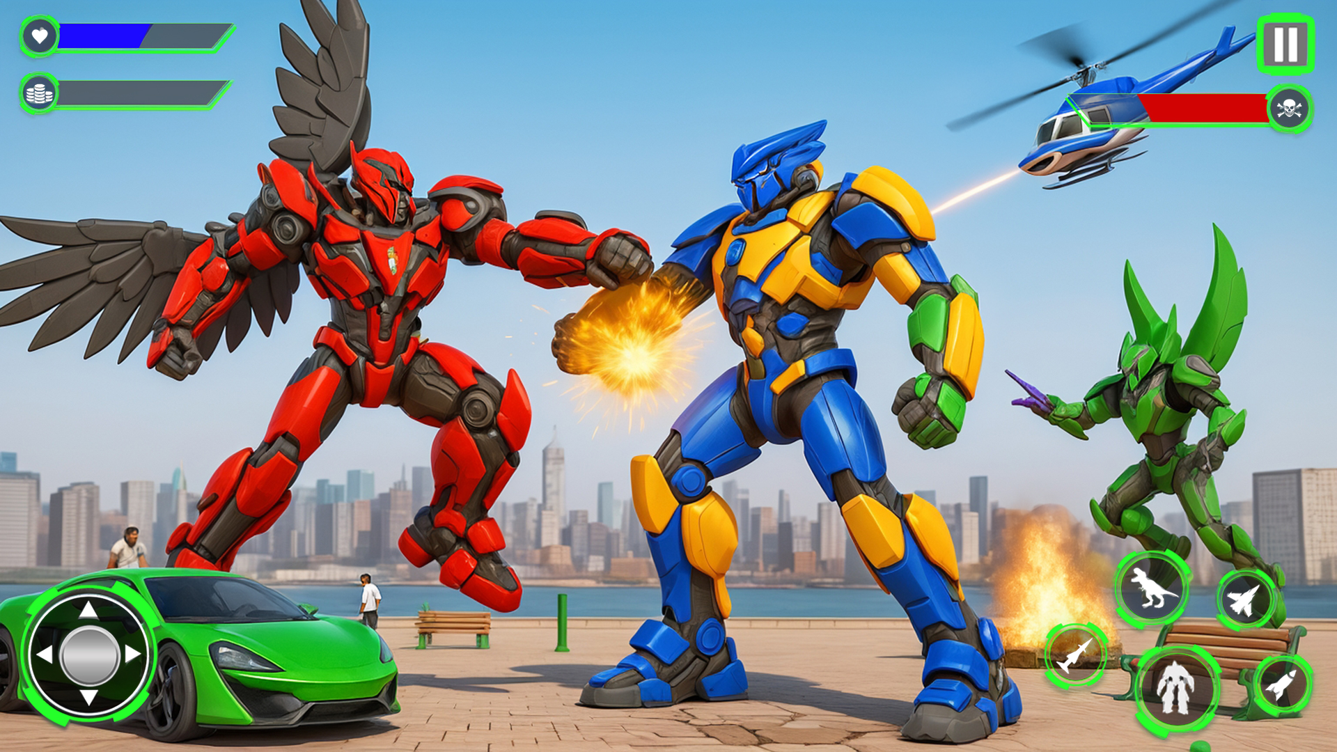 Open World Air Jet Multi Robot Fighting Games - Futuristic Mech Robots ...
