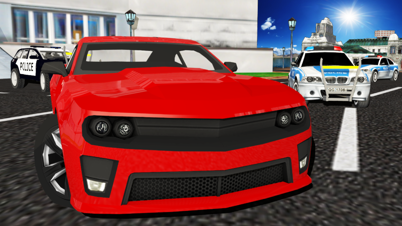 City Crime Town Highway Police Car Chase 3D-Grappler Police Bumper Car ...