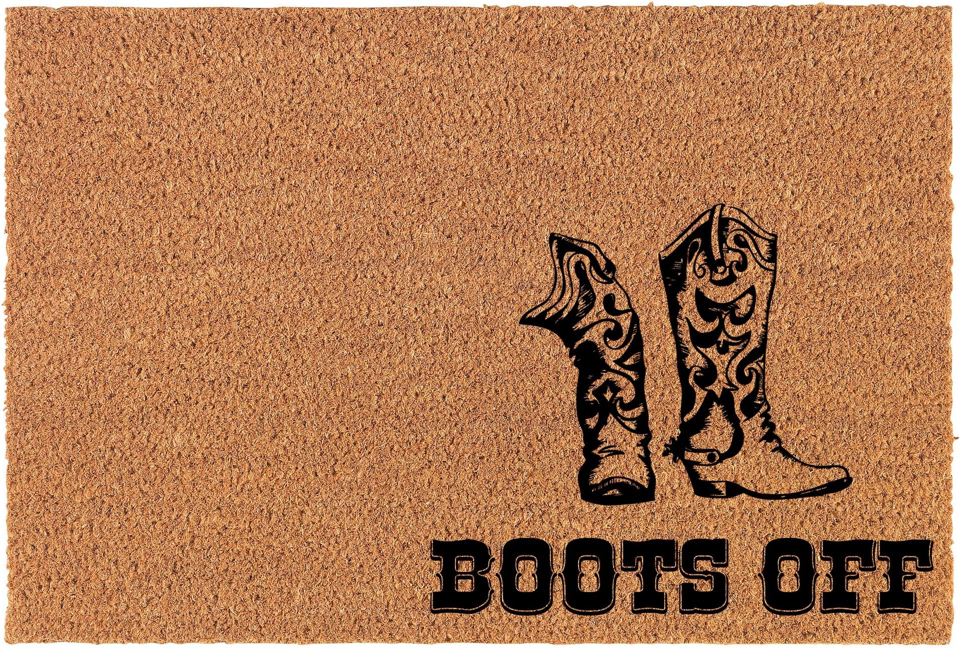 Amazon.com: boots off cowboy doormat texas doormat ranch welcome ...