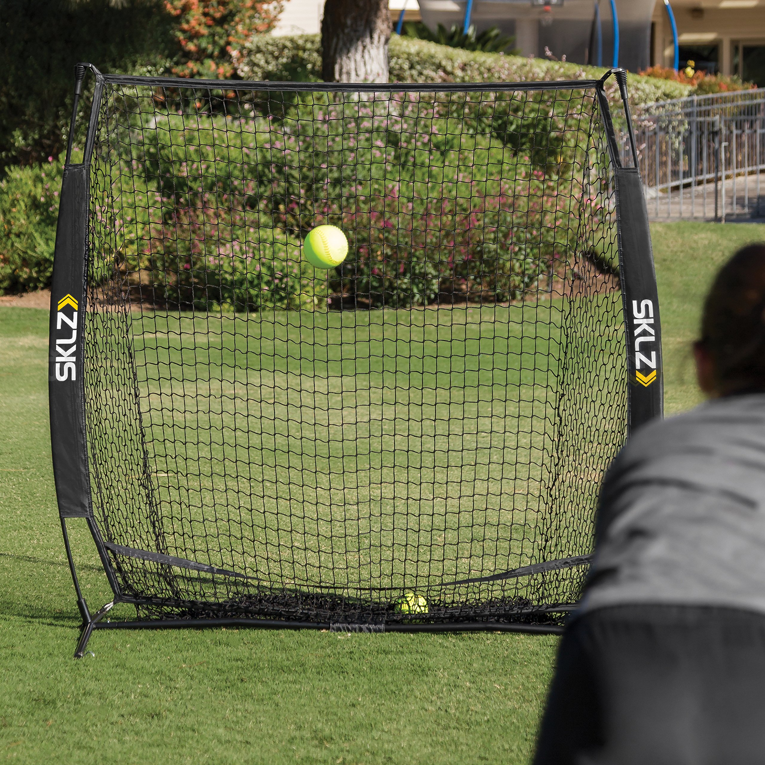 SKLZ Portable Baseball and Softball Hitting Net with Vault, 5 x 5 feet