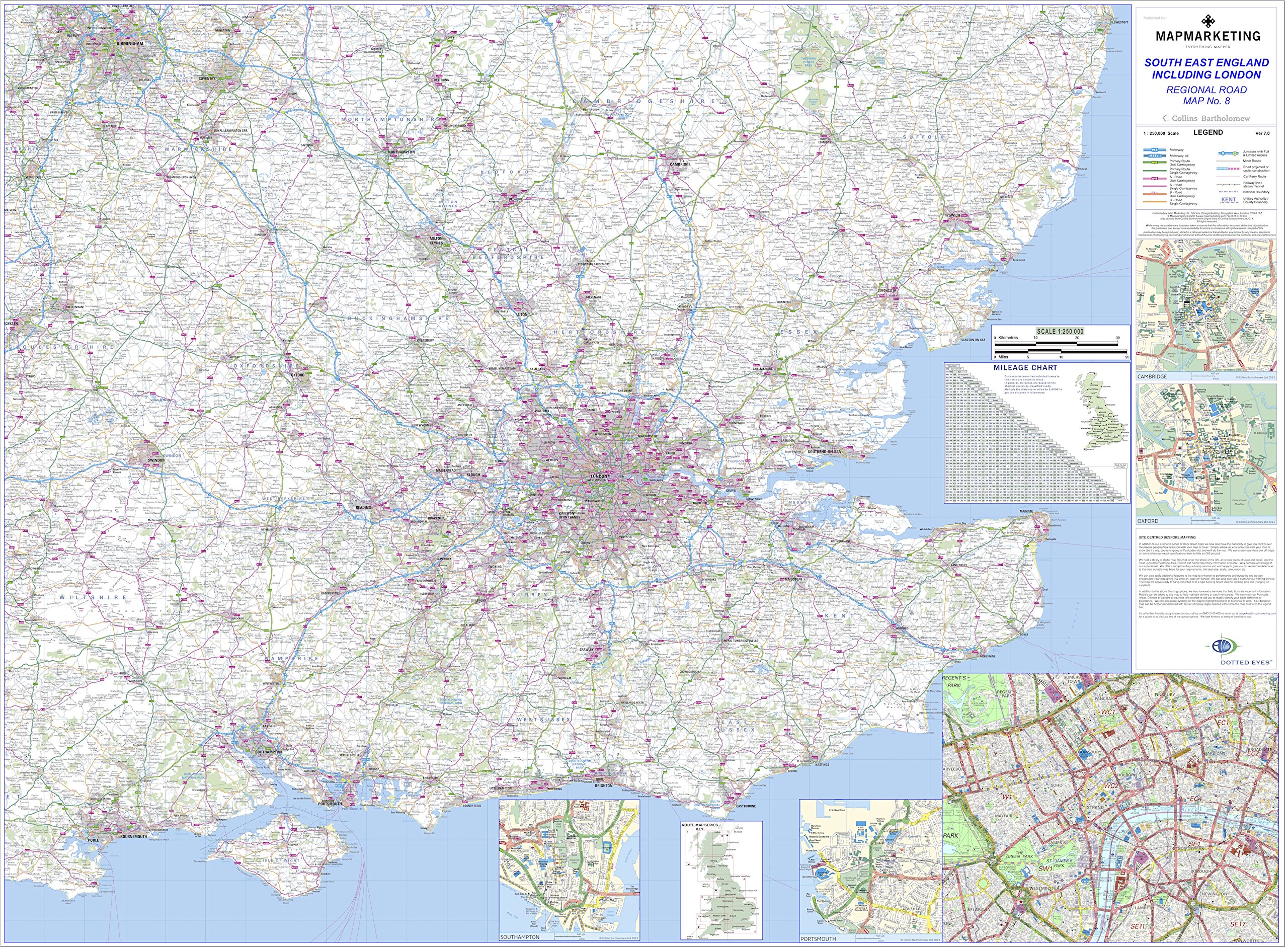 Road Map South East England