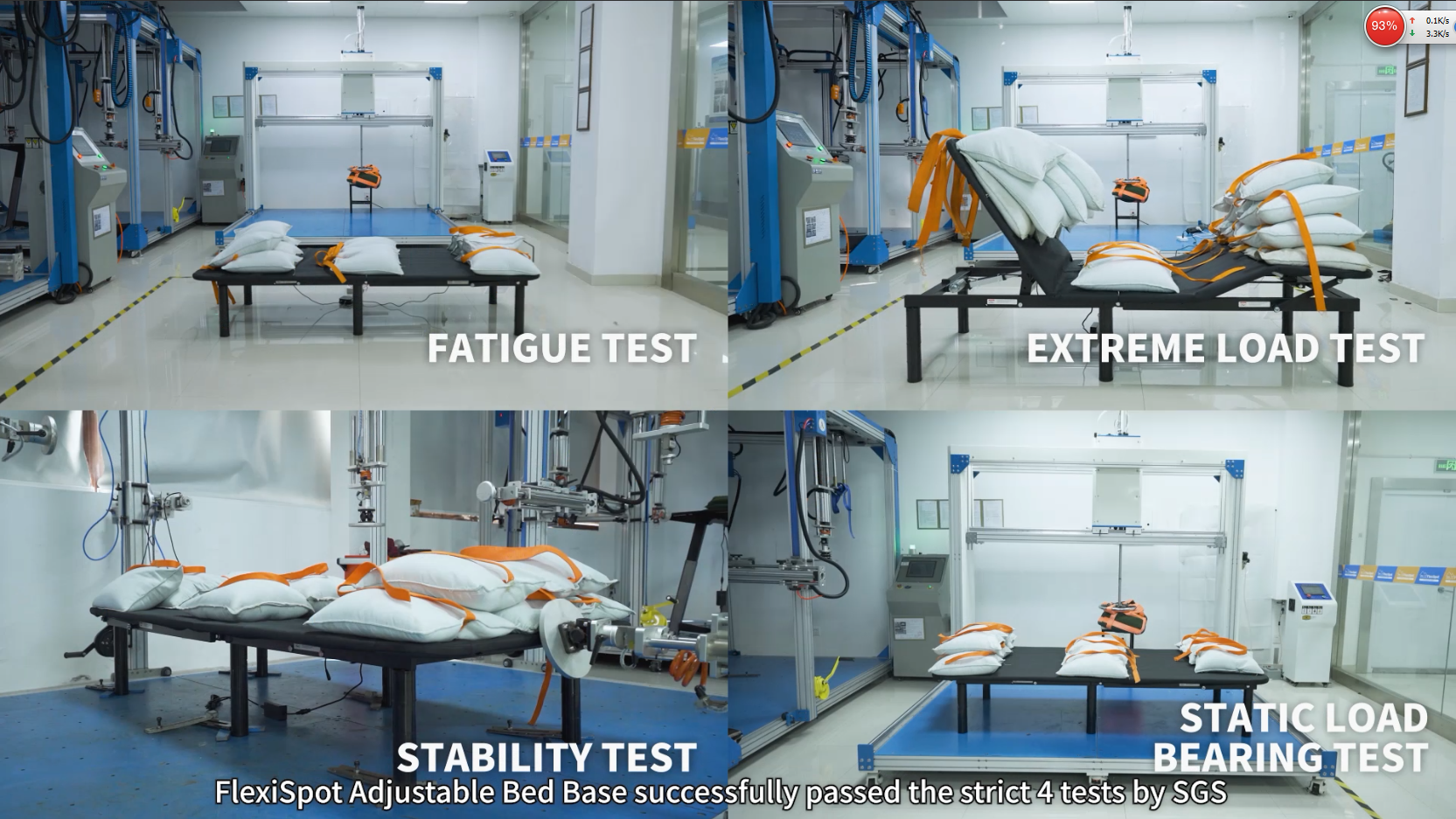 Watch FLEXISPOT S3 Adjustable Bed Base Passed SGS Tests on Amazon Live