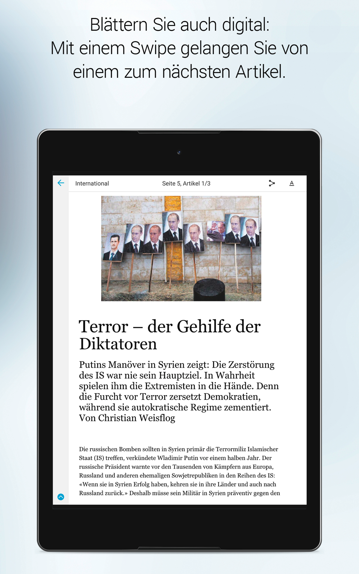 NZZ- E-Paper für die «Neue Zürcher Zeitung», die «NZZ am Sonntag ...