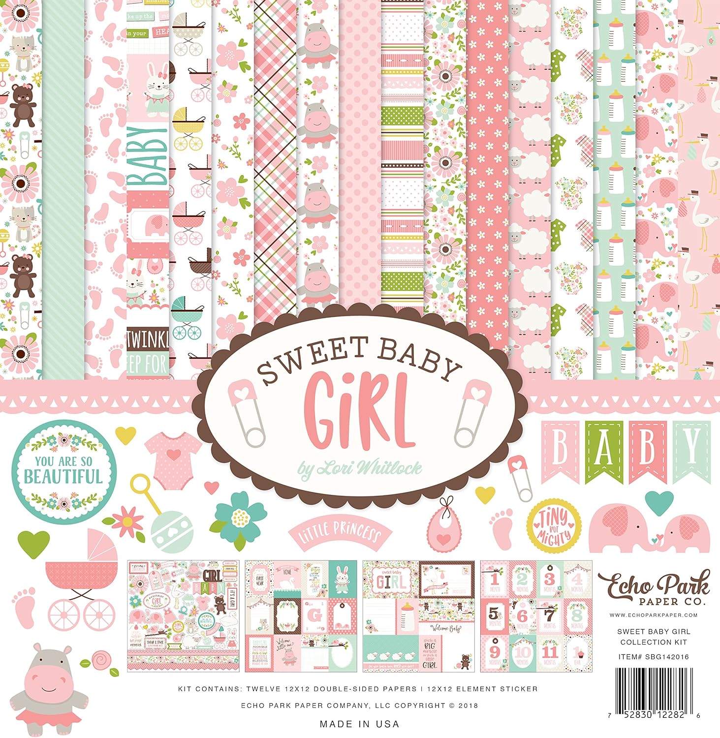 Amazon.com: Echo Park Paper Company SBG142016 Sweet Baby Girl ...