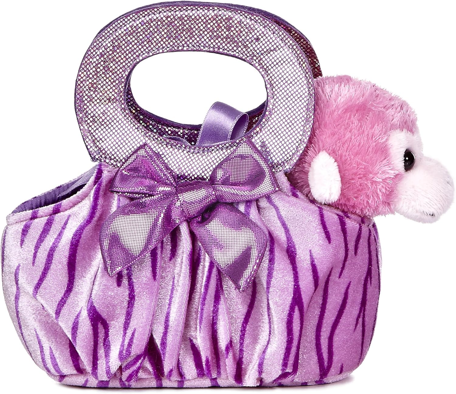 Amazon.com: Aurora World Fancy Pals Plush Toy Pet Carrier, Monkey ...