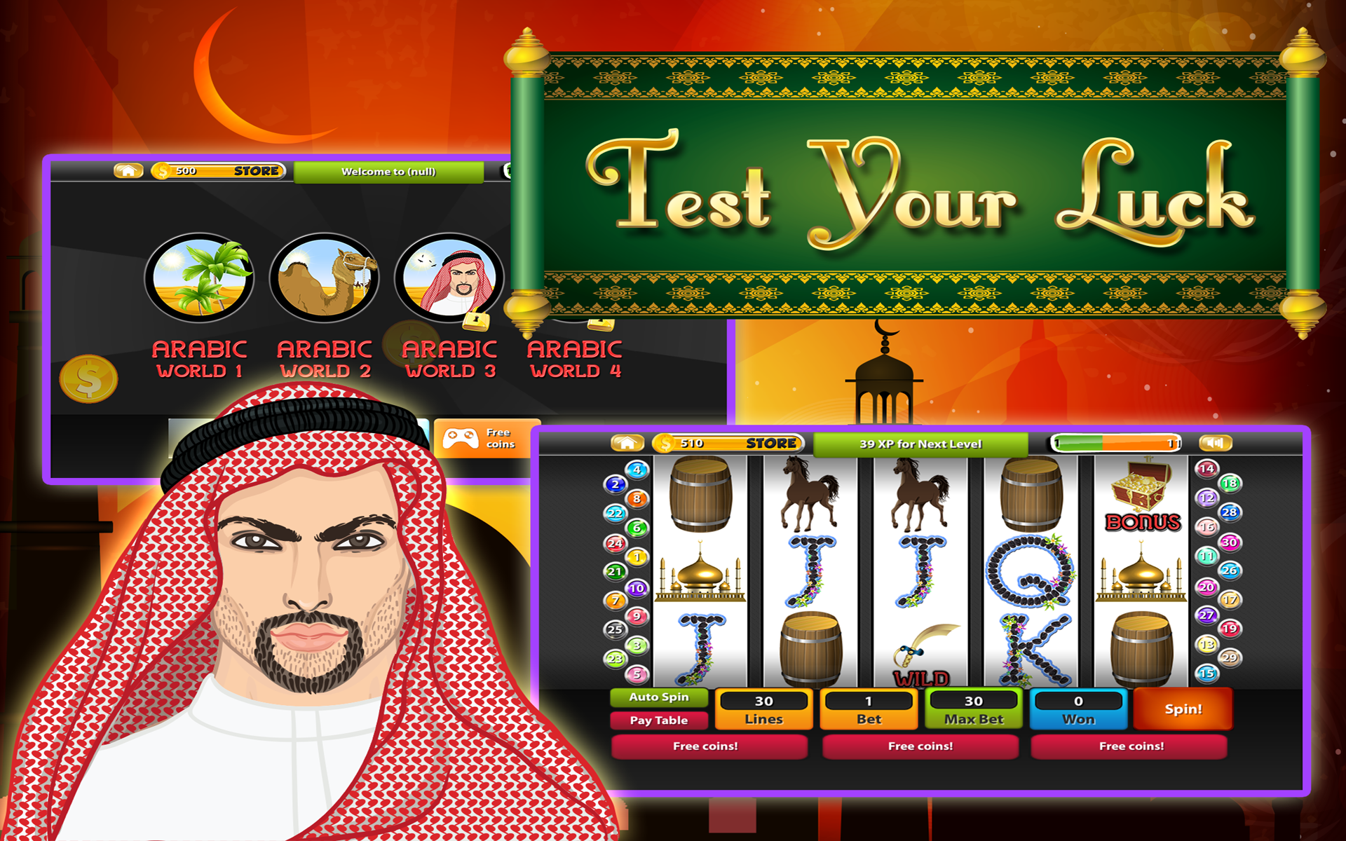 A Arabic Slot Machines Play Vegas Style Ancient Arabian Story Nights ...