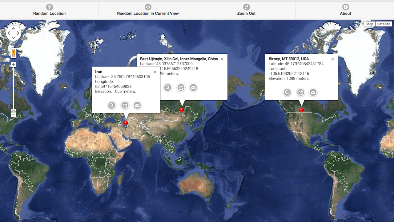 Random Geographic Location - App on the Amazon Appstore