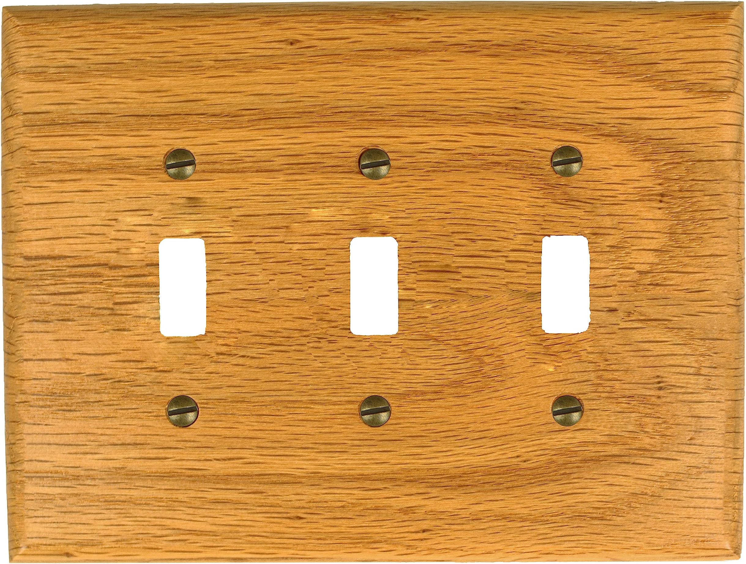 Traditional Light Oak Wood Wall Plate 7 1/8" x 5 4/8" (18.2cm x 14cm ...