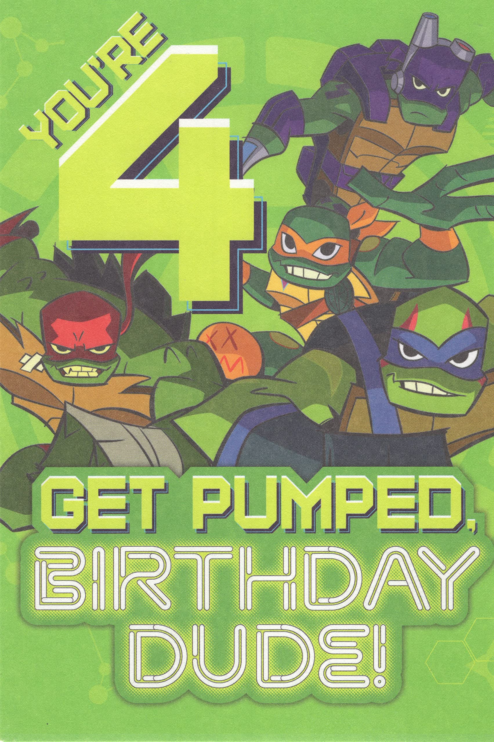 Ninja Turtle Birthday Card Print Ninja Turtles Birthday Cake Topper
