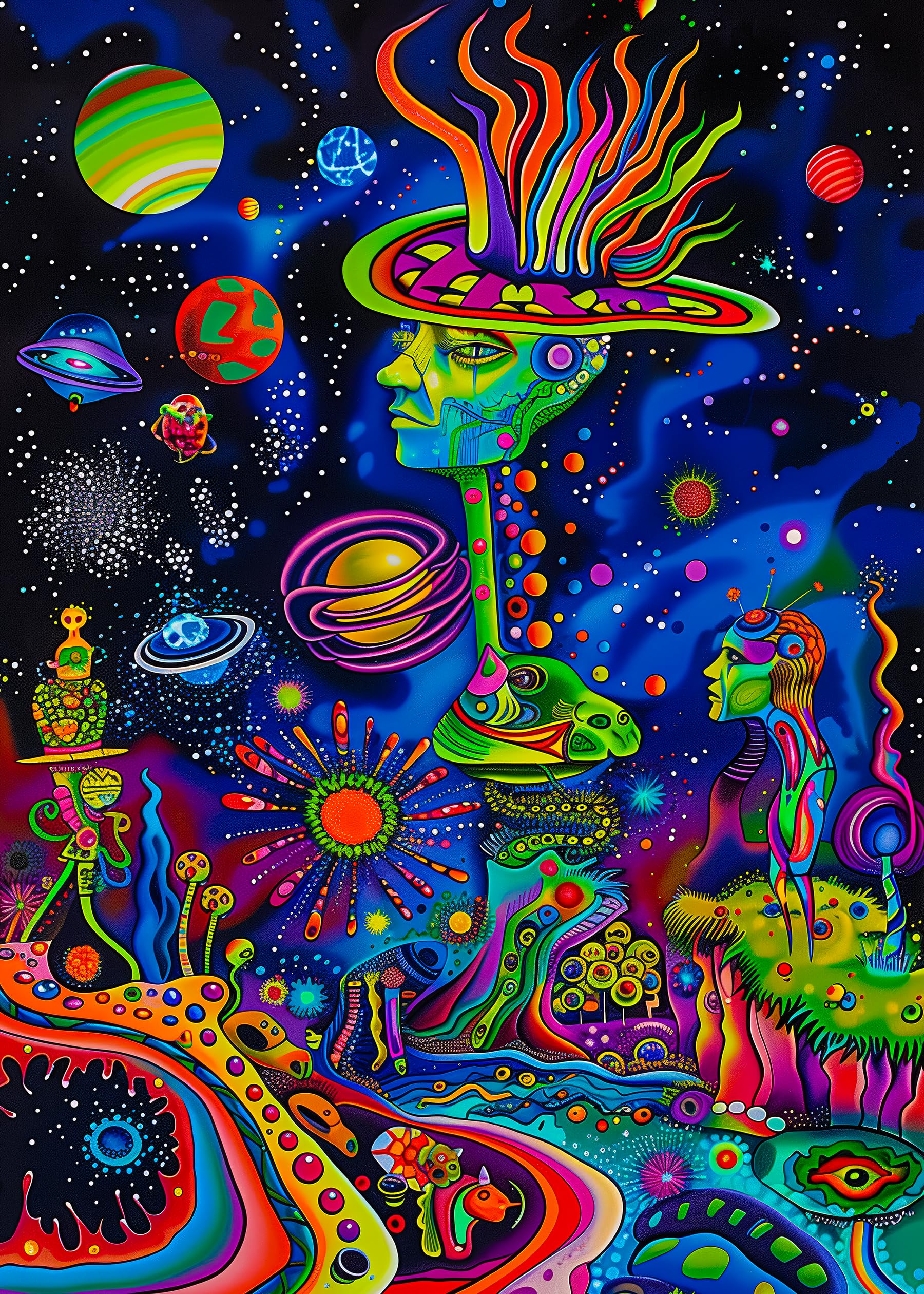 Amazon.com: Bgraamiens Puzzle-Alien Land-1000 Pieces Rectangle Puzzle ...