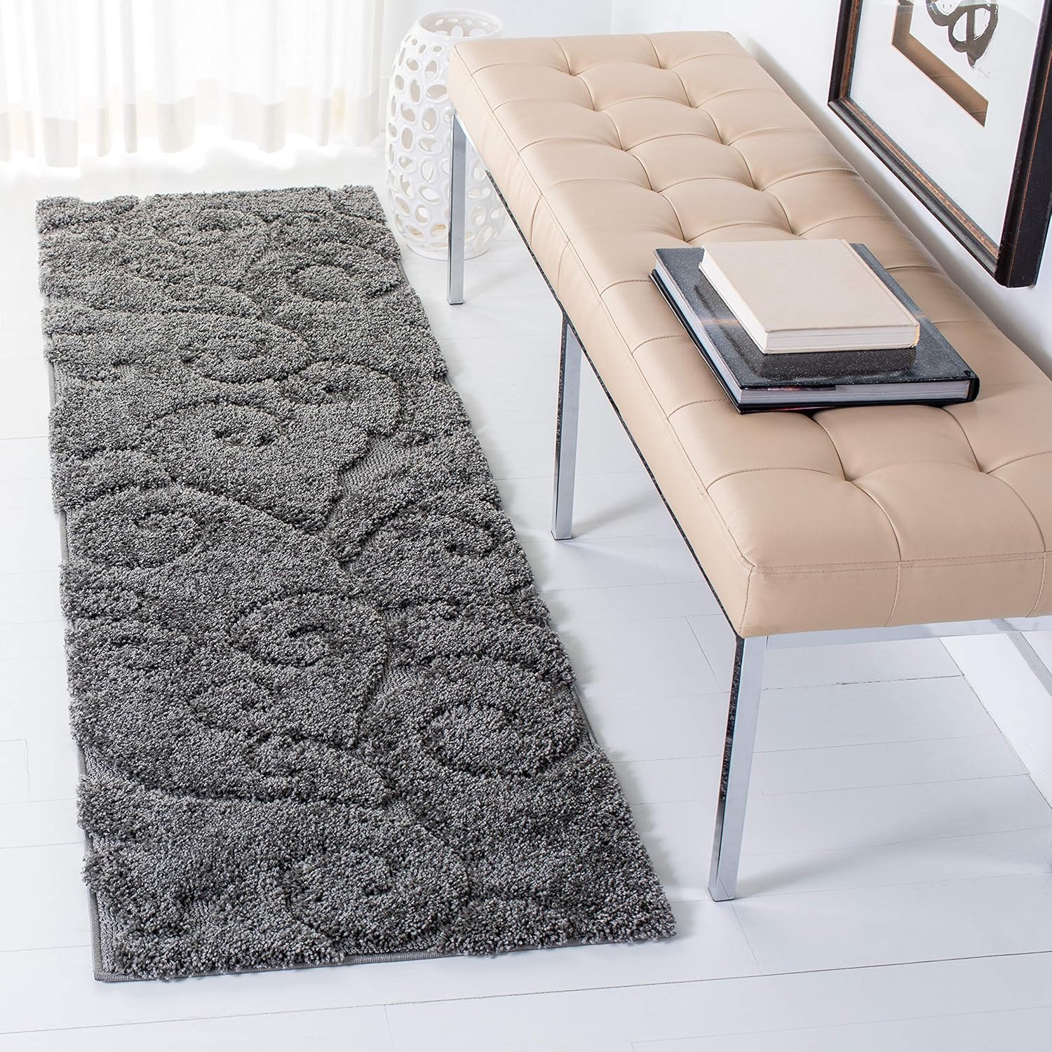 Amazon.com: SAFAVIEH Florida Shag Collection Runner Rug - 2'3" x 7 ...