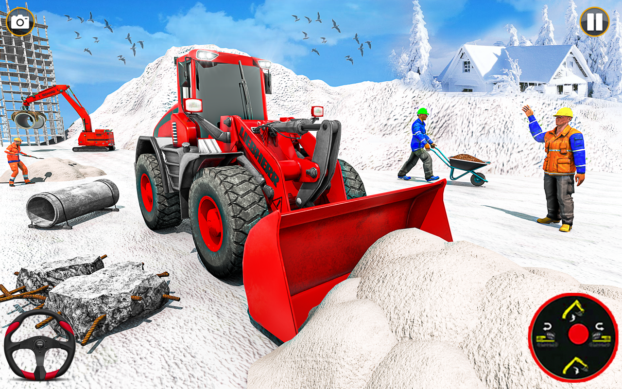 Grand Snow Excavator Simulator - Road Construction Crane Games - City ...