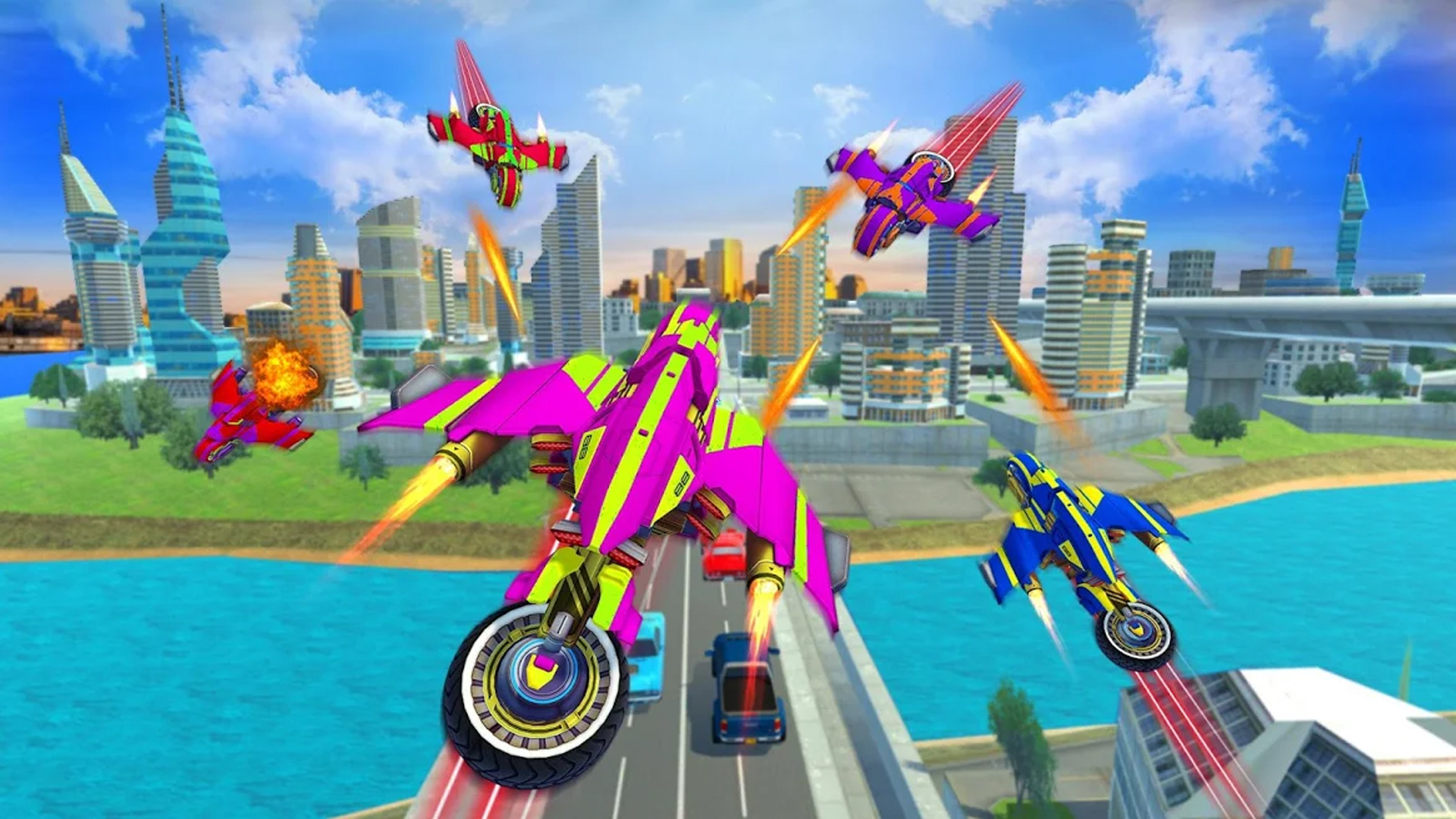 Flying Bike Games - Robot Motorcycle Stunt Rider - App on Amazon Appstore