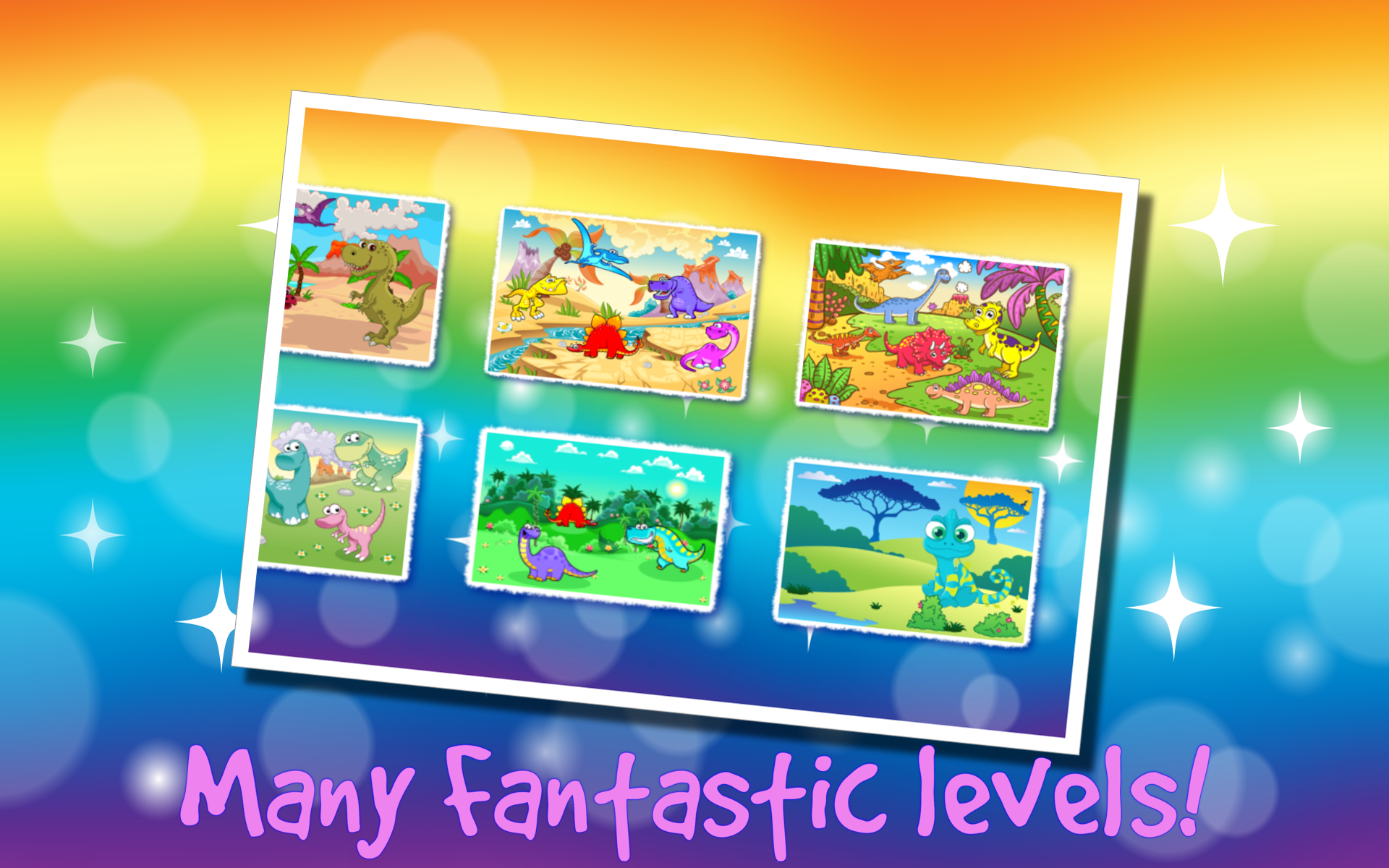 Dinosaur Game for Kids - Dino adventure scratch, memo & color game for ...