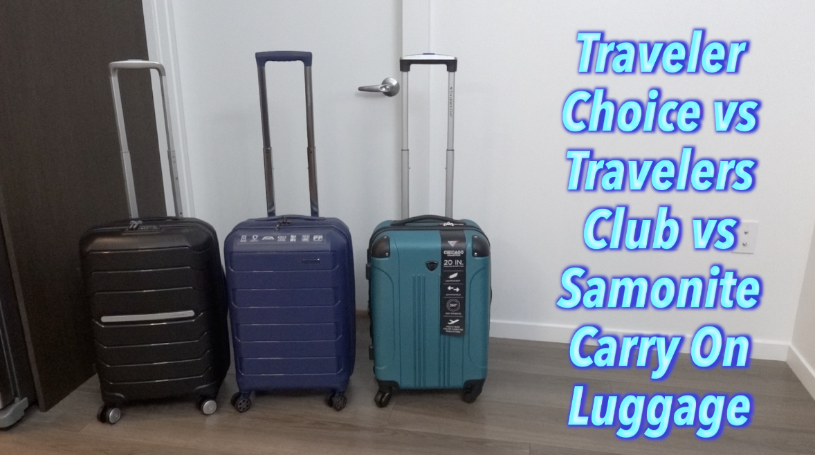 Watch Traveler Choice vs Travelers Club vs Samonite Carry On Luggage on ...