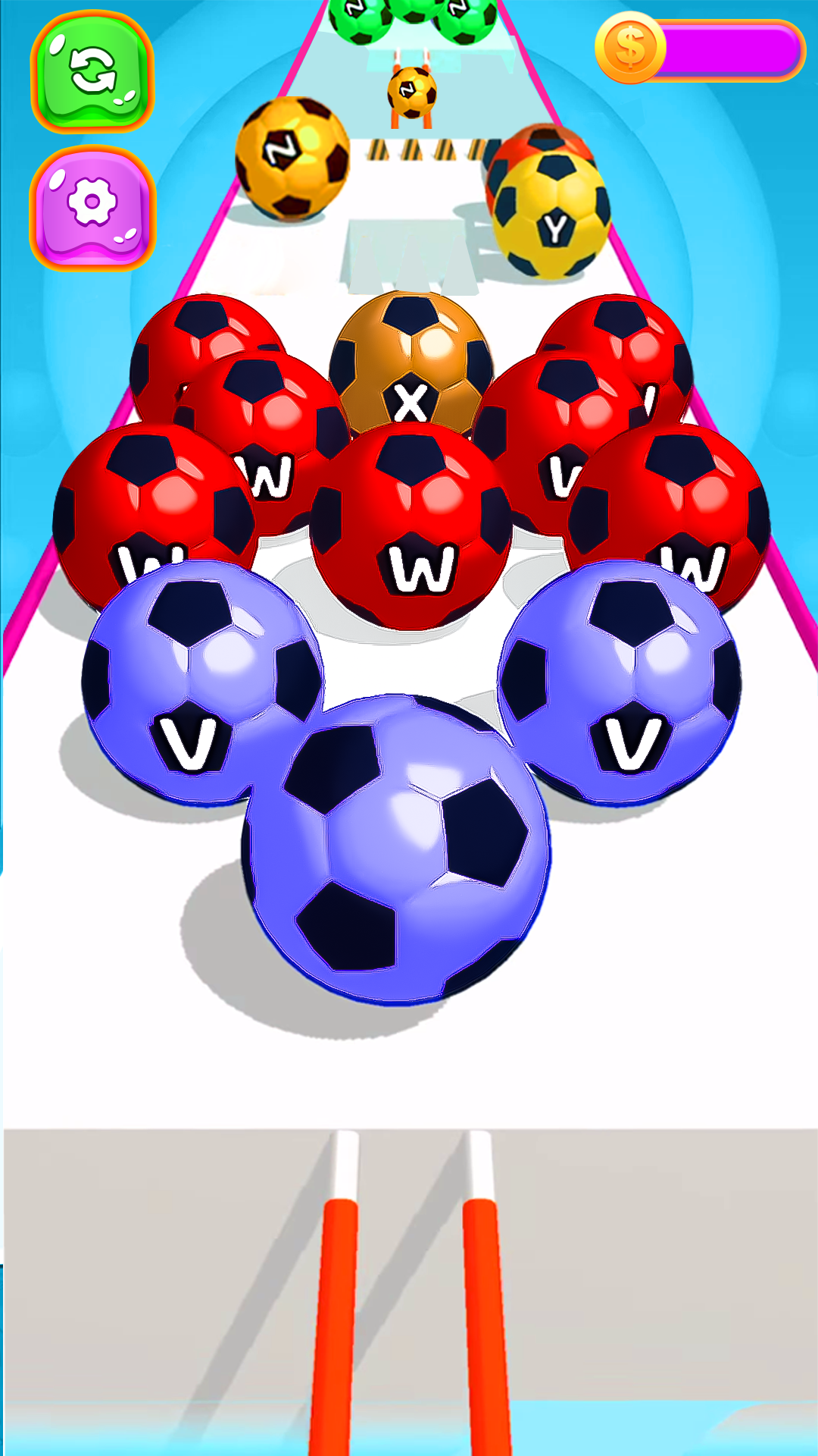 A Z Ball run Alphabet New Red stack merge ball Running 3D Games for ...