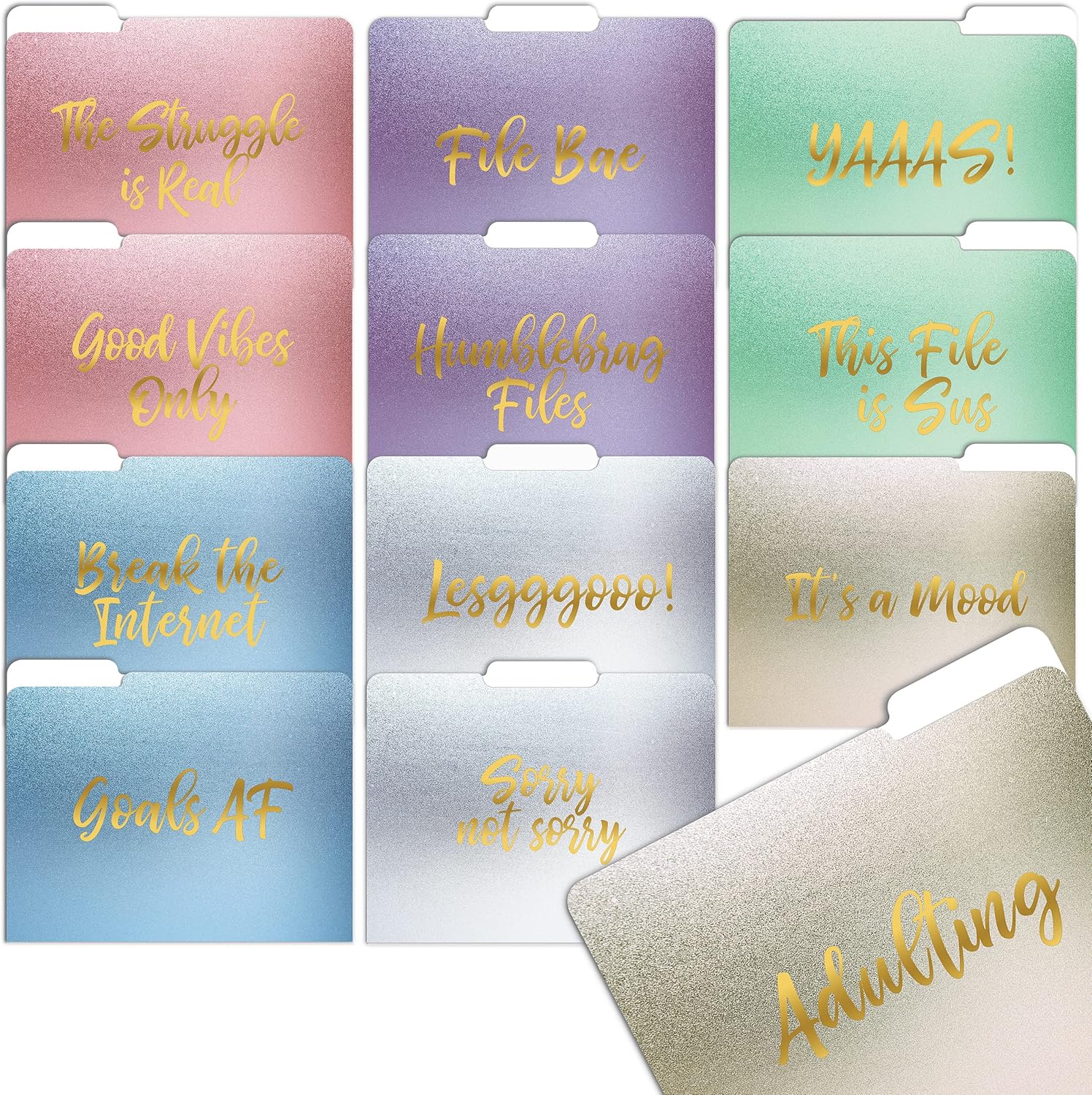 Amazon.com : Better Office Products Decorative File Folders, 12 Pack ...