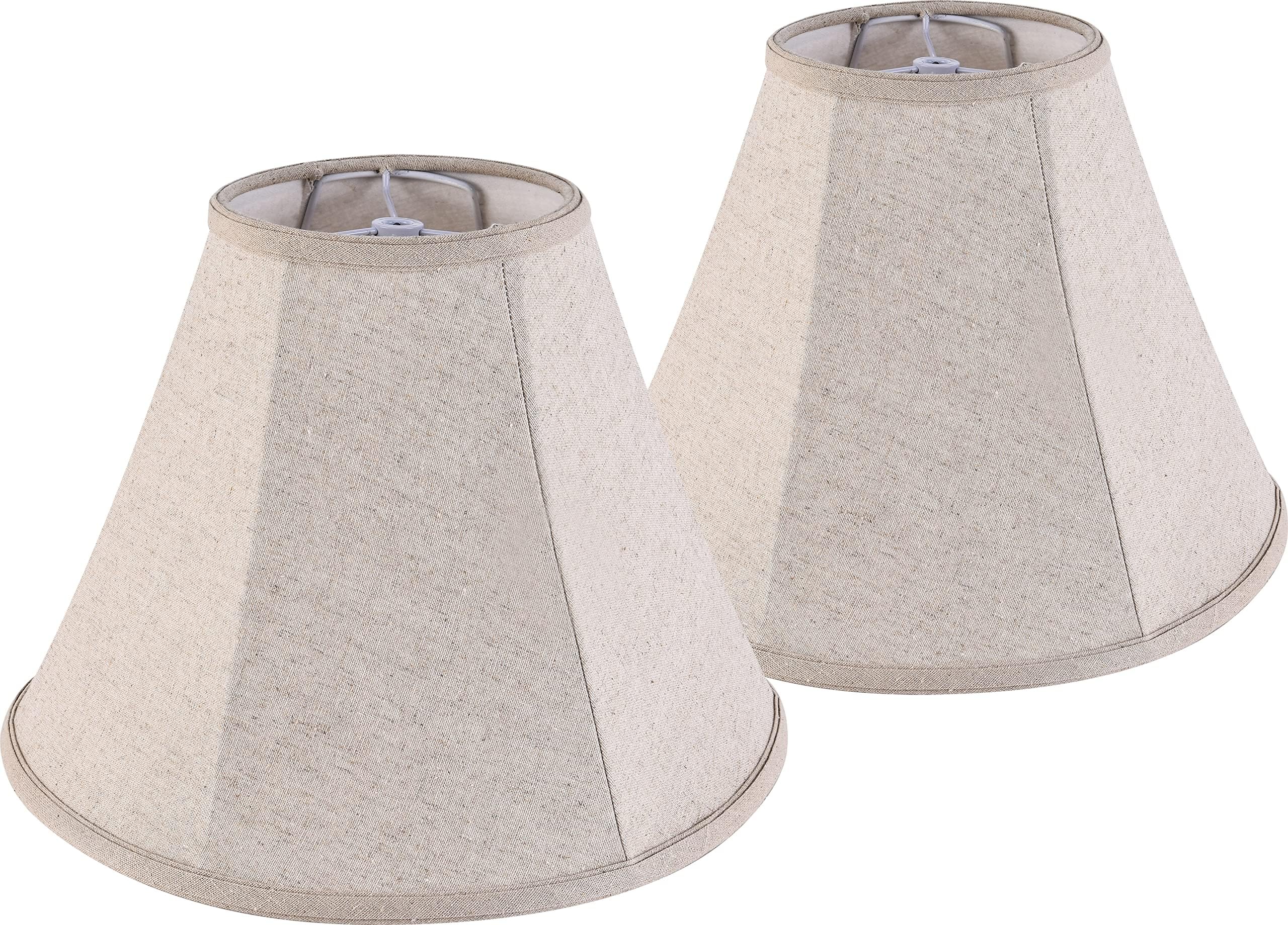 Urbanest Softback Bell Lampshade, Natural Linen, 5x9x7", Spider Fitter ...